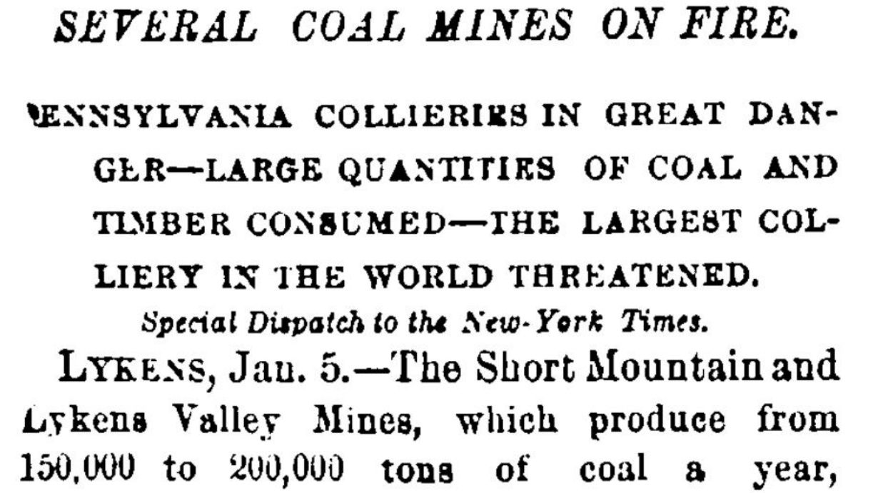 One Spark: The 1877 Lykens Mine Fire | Jake Wynn – Public Historian