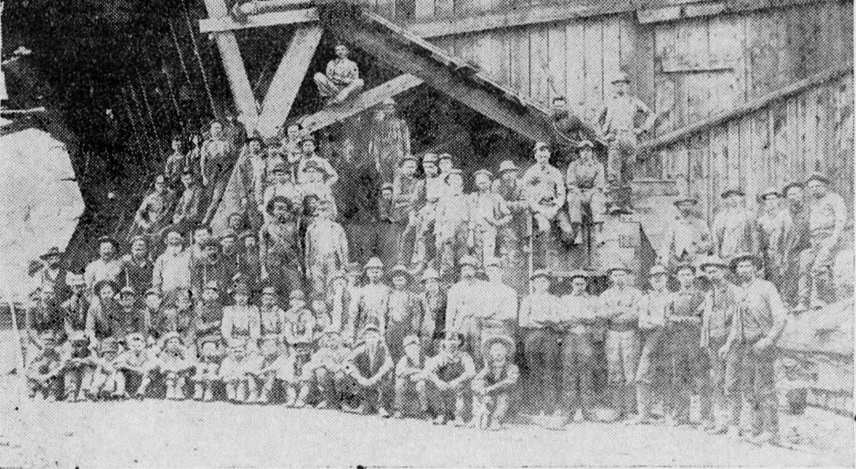 An 1891 photograph shows workers at the Lincoln Colliery in Schuylkill ...
