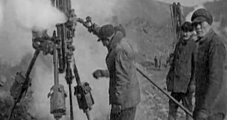Silent film footage of a strip mine operation in Schuylkill County ...